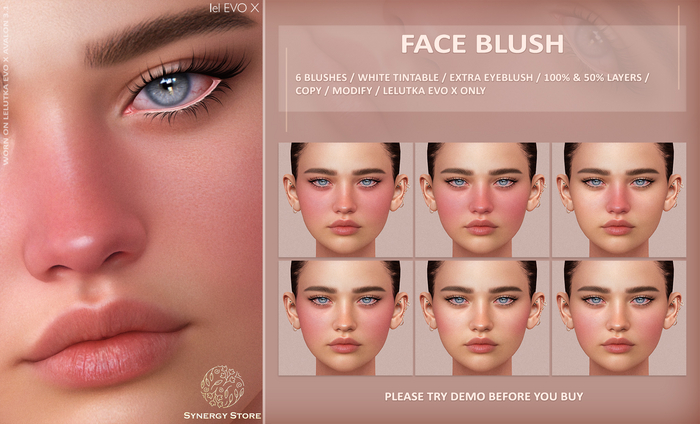 Second Life Marketplace - [SYN] Synergy / Face Blush Set 01 LEL Evo X